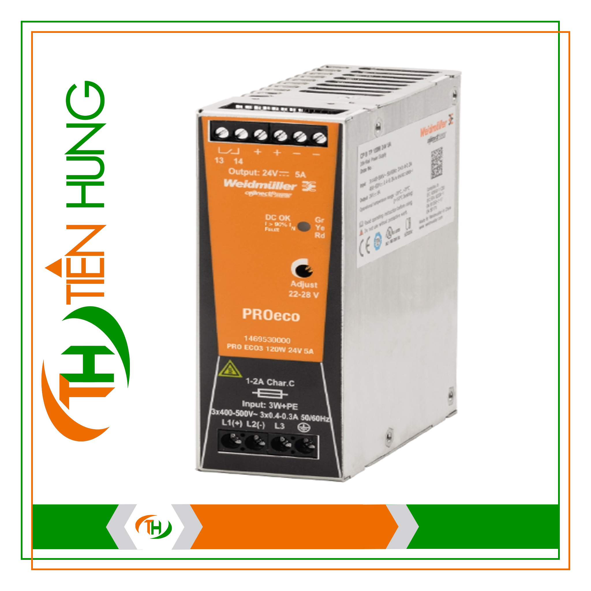 1469530000 - BỘ NGUỒN PRO ECO3 120W 24V 5A - WEIDMULLER - TIENHUNGTECH - CÔNG TY CỔ PHẦN TỰ ĐỘNG ...