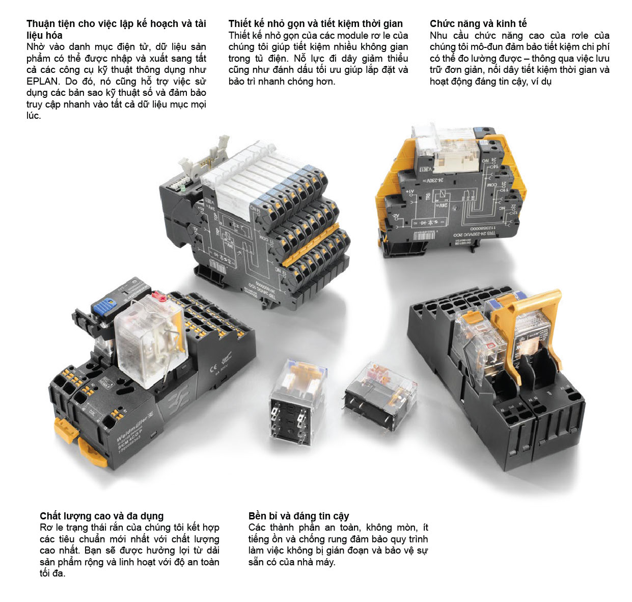 RELAY WEIDMÜLLER: TỐI ƯU CHO HỆ THỐNG ĐIỀU KHIỂN VÀ BẢO VỆ ĐIỆN - CÔNG ...